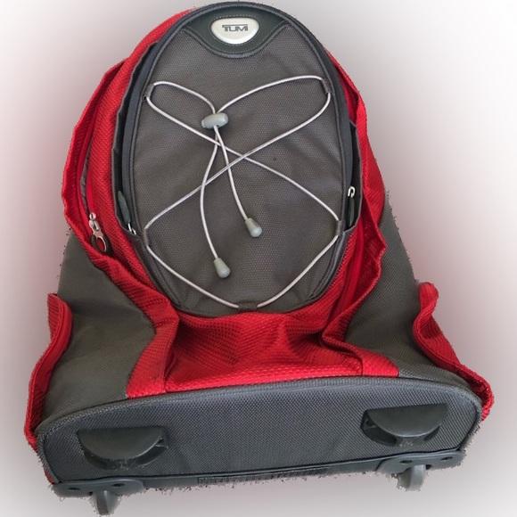 Tumi | Other | Tumi Rolling Wheeled Backpack Red | Poshmark